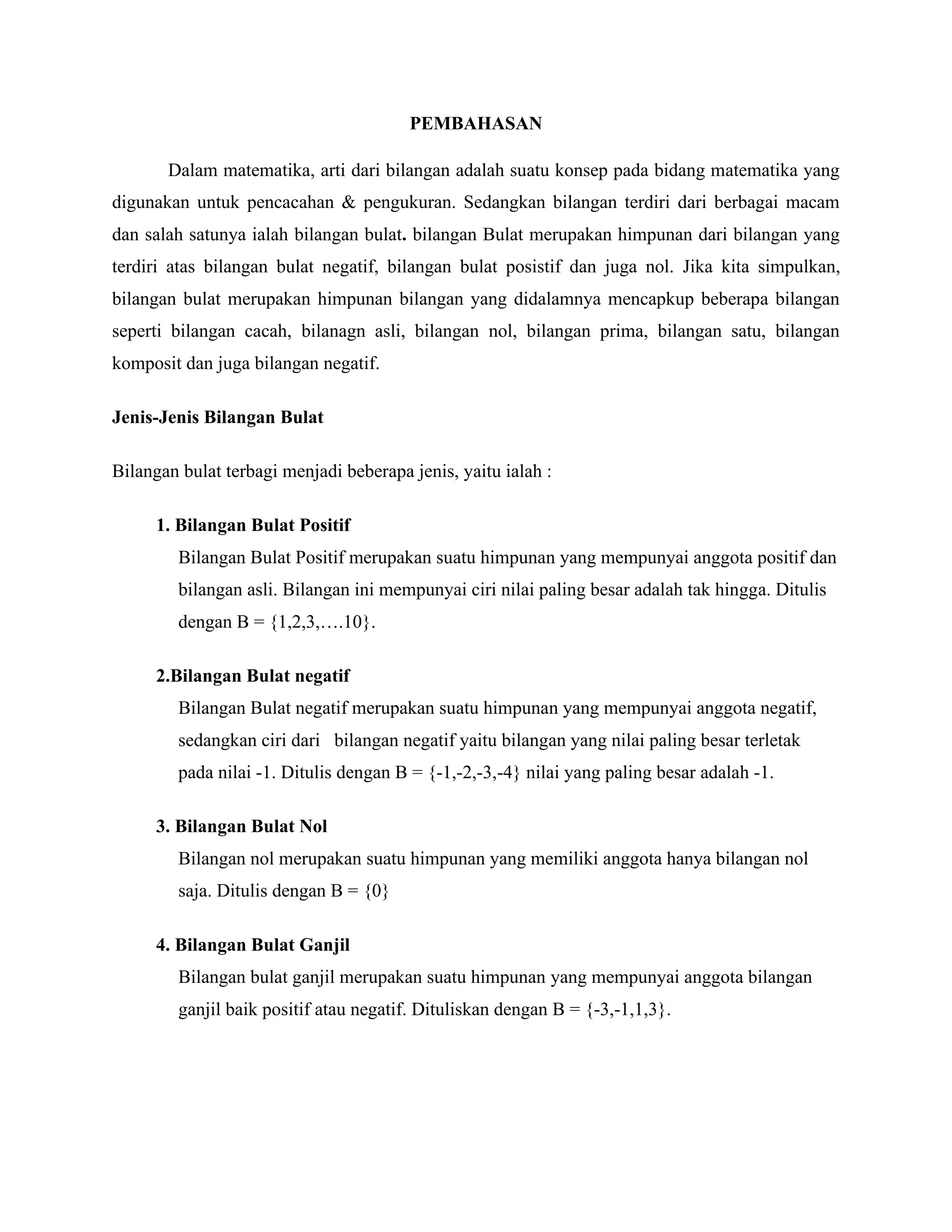 Kelompok 4 gunung lembah bilangan bulat | PDF