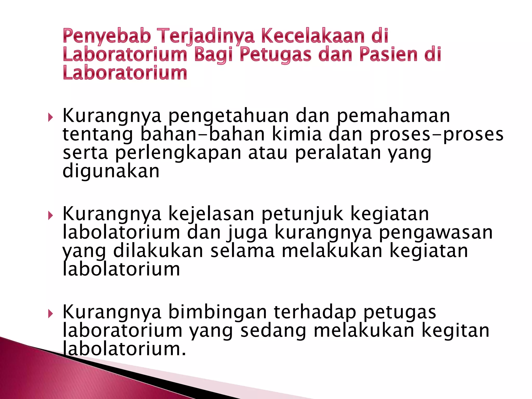 K3 and Patient Safety "K3 ATLM dan Pasien di laboratorium" | PPTX