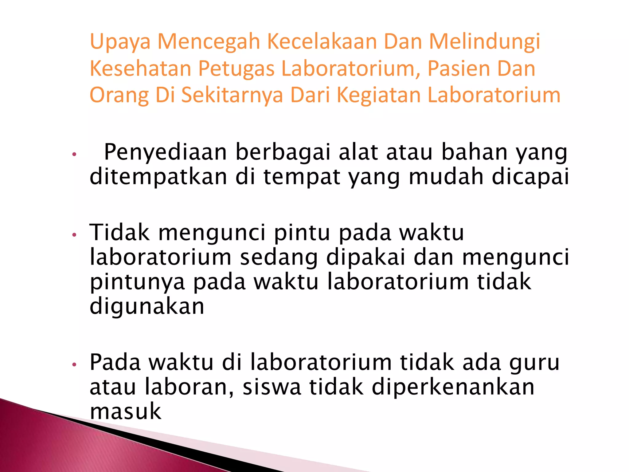 K3 and Patient Safety "K3 ATLM dan Pasien di laboratorium" | PPTX