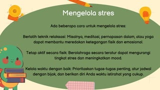 Memahami Stress dan Manajemen Stress pdf | PPT