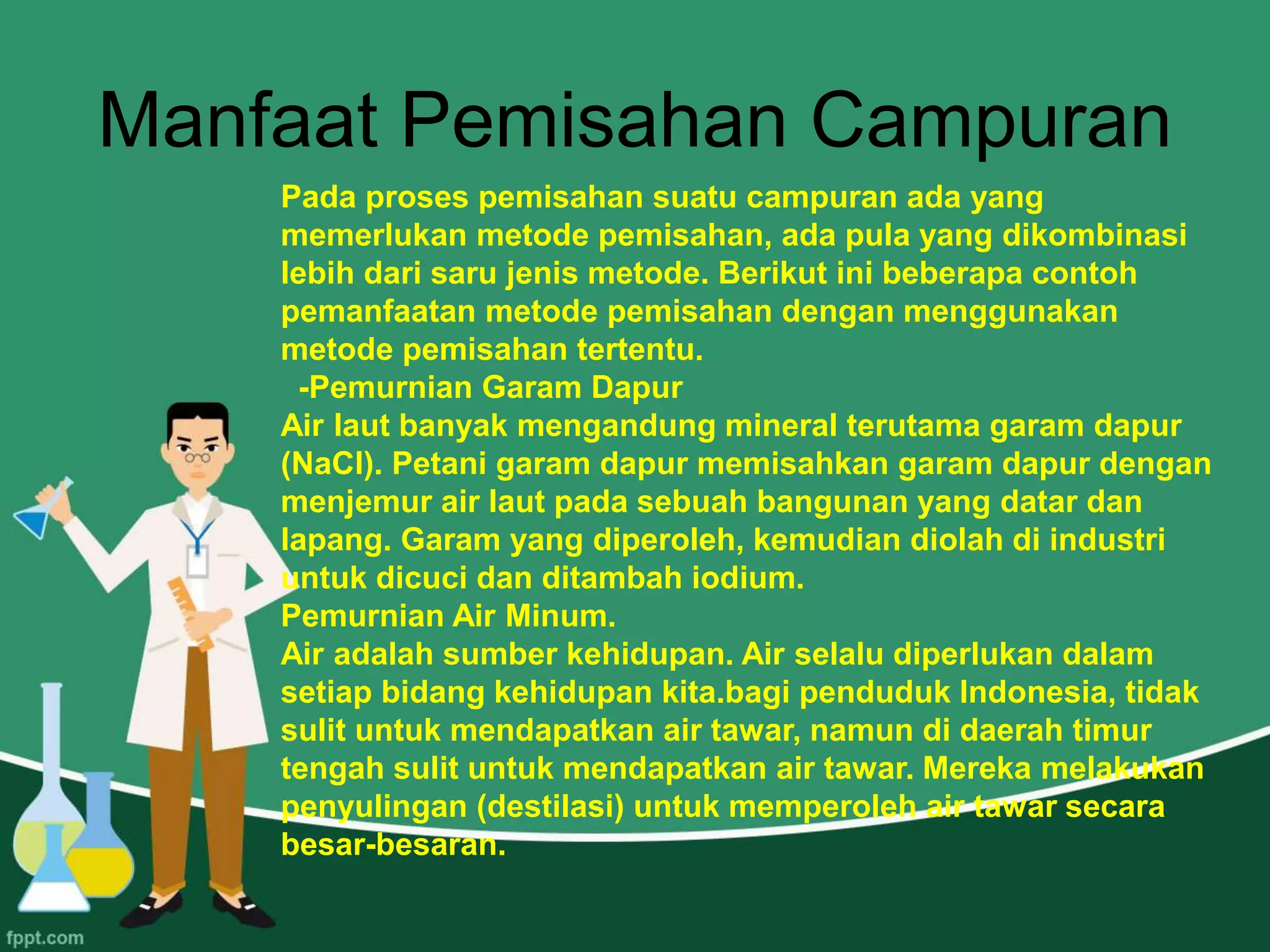 Metode Pemisahan Kimia | PPT