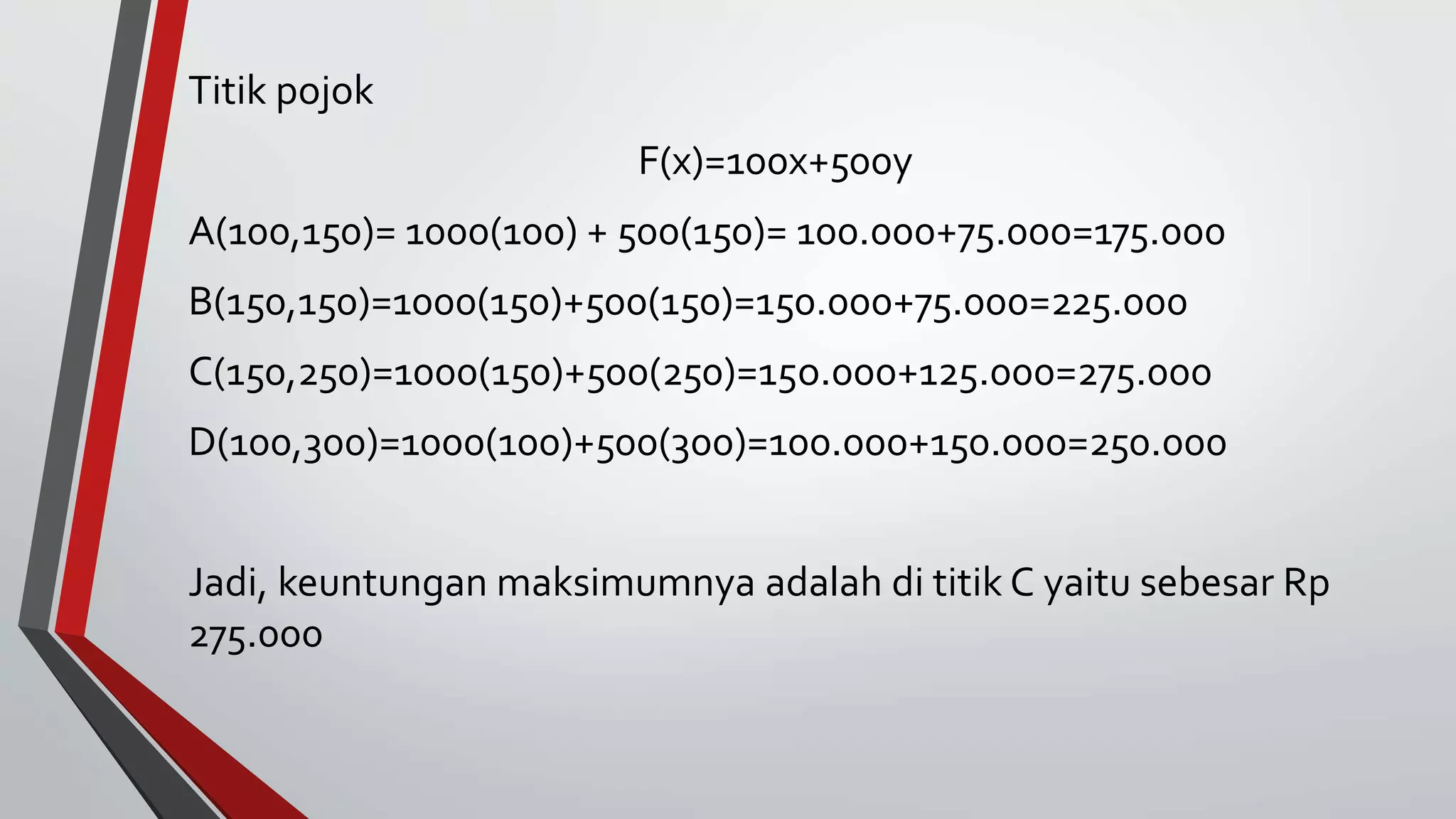 Contoh Soal Dan Pembahasan Program Linear | PPTX