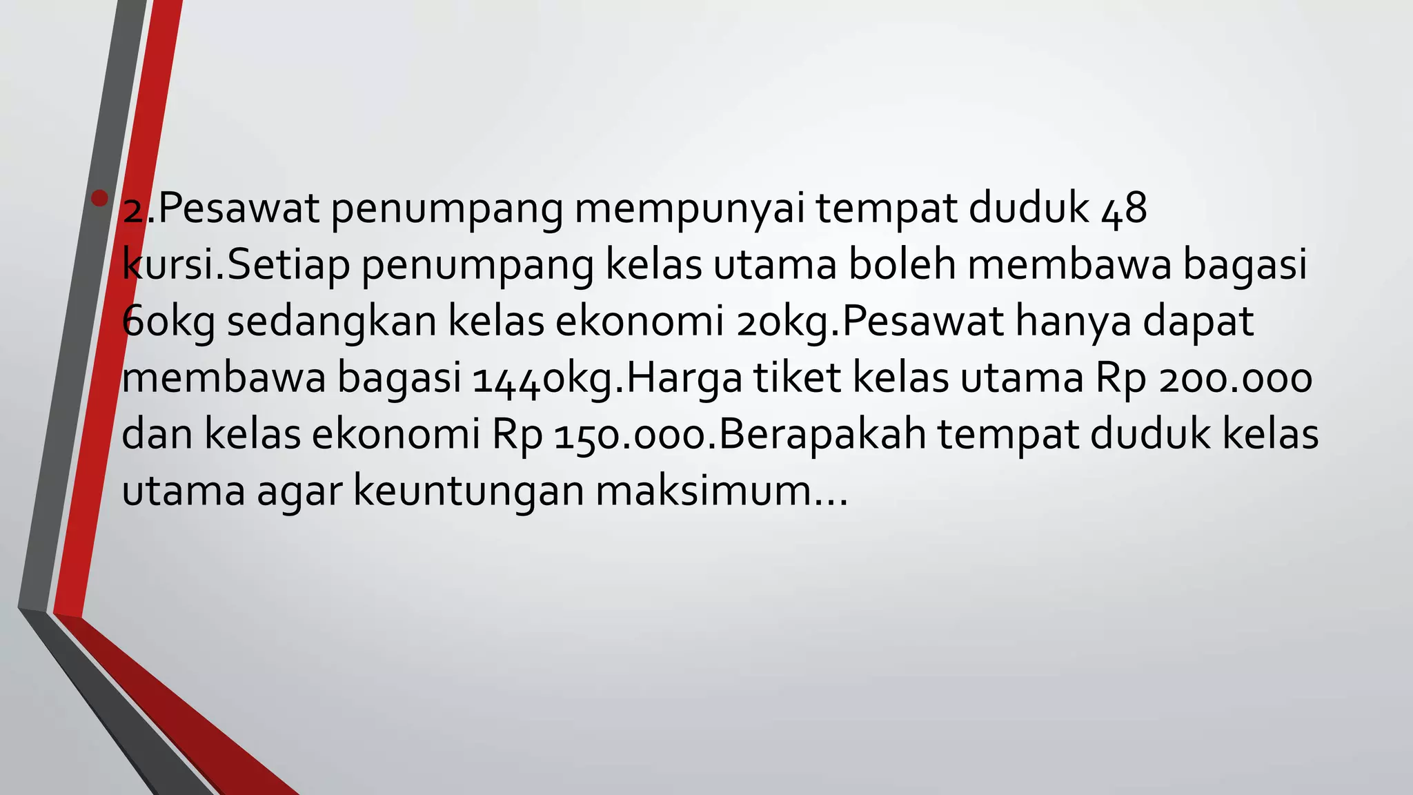 Contoh Soal Dan Pembahasan Program Linear | PPTX