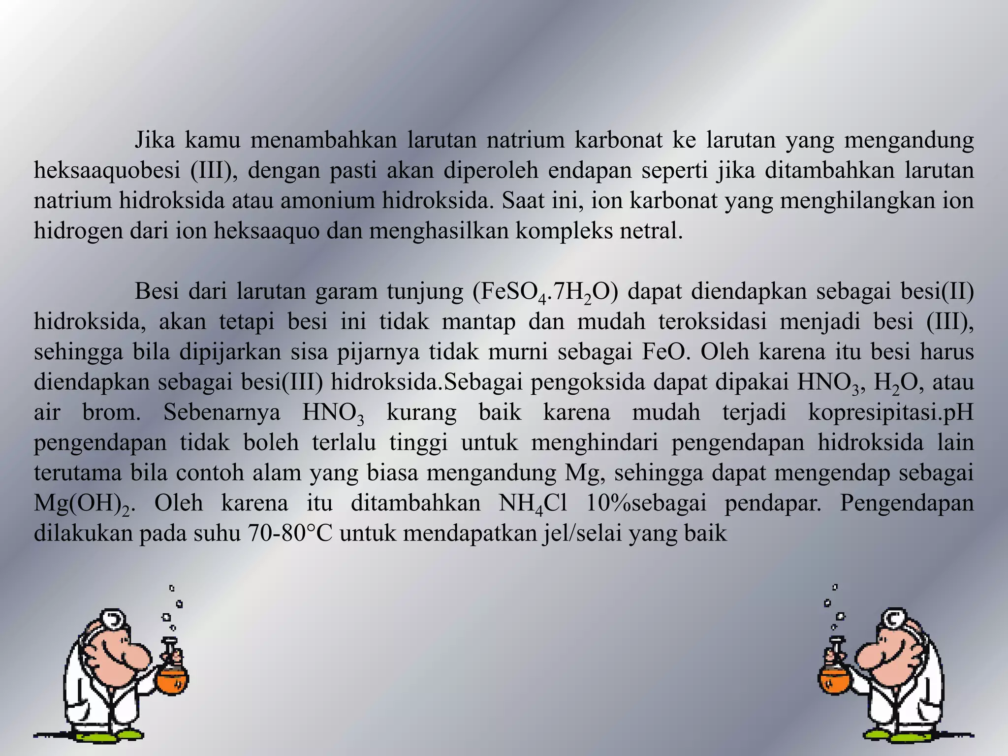 Penetapan Kadar Fe dalam Garam Tunjung | PPTX