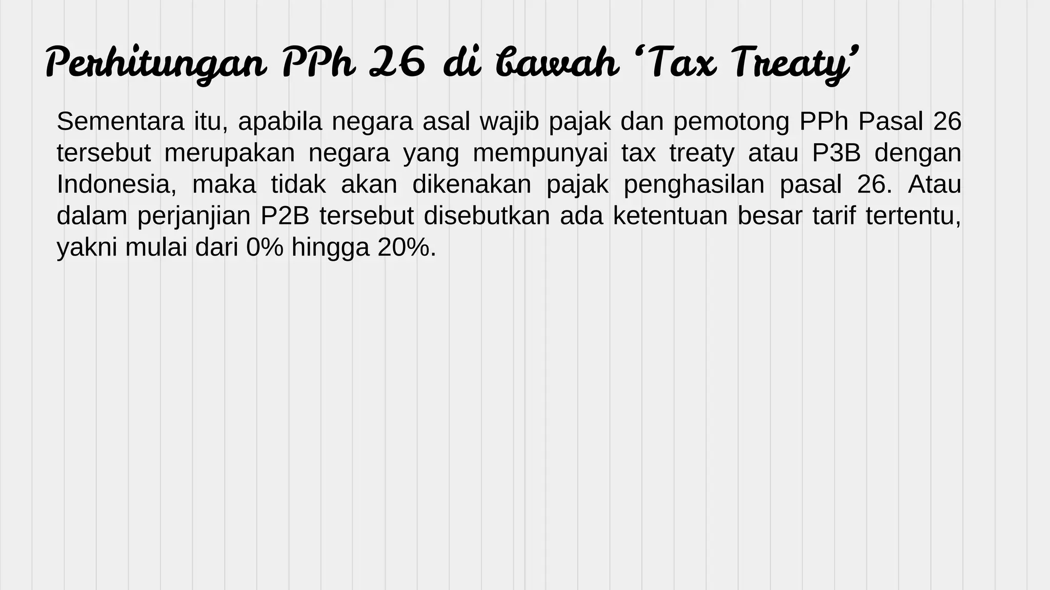 Tax Planning PPh Pasal 21/26 | PPTX
