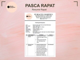 PPT Konsep Rapat Bisnis - Kelompok 4 | PPTX