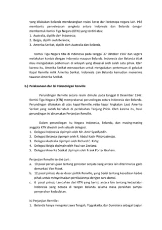 Upaya Mempertahankan Kemerdekaan RI melalui Diplomasi (Perundingan) | DOC