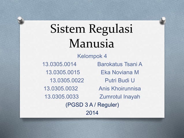 sistem regulasi manusia | PPTX