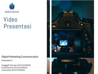 Digital Marketing : Video Presentasi | PPTX