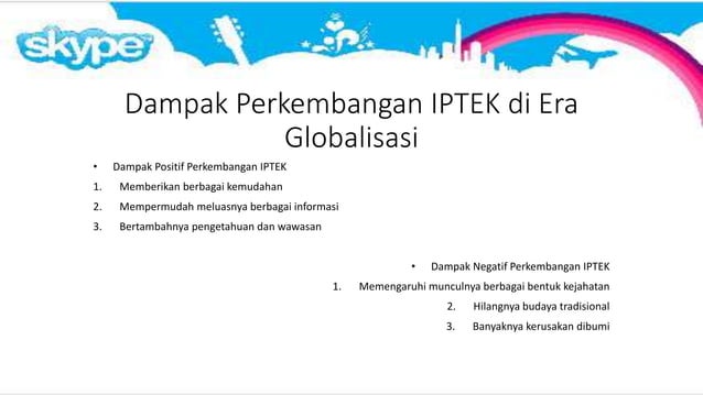 Perkembangan IPTEK di Era Globalisasi | PPTX
