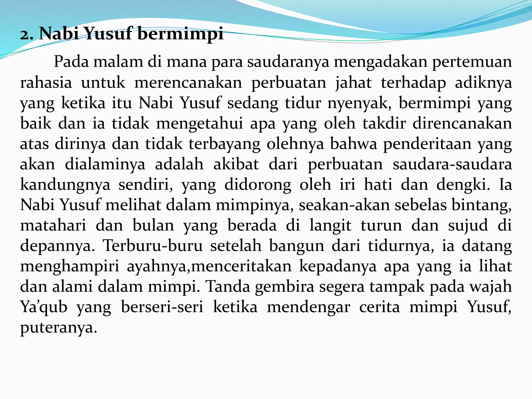 kisah Nabi Yusuf A.S | PPTX