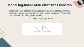 FUNCTIONAL FORMS OF REGRESSION MODELS IN ECONOMETRICS | PPT