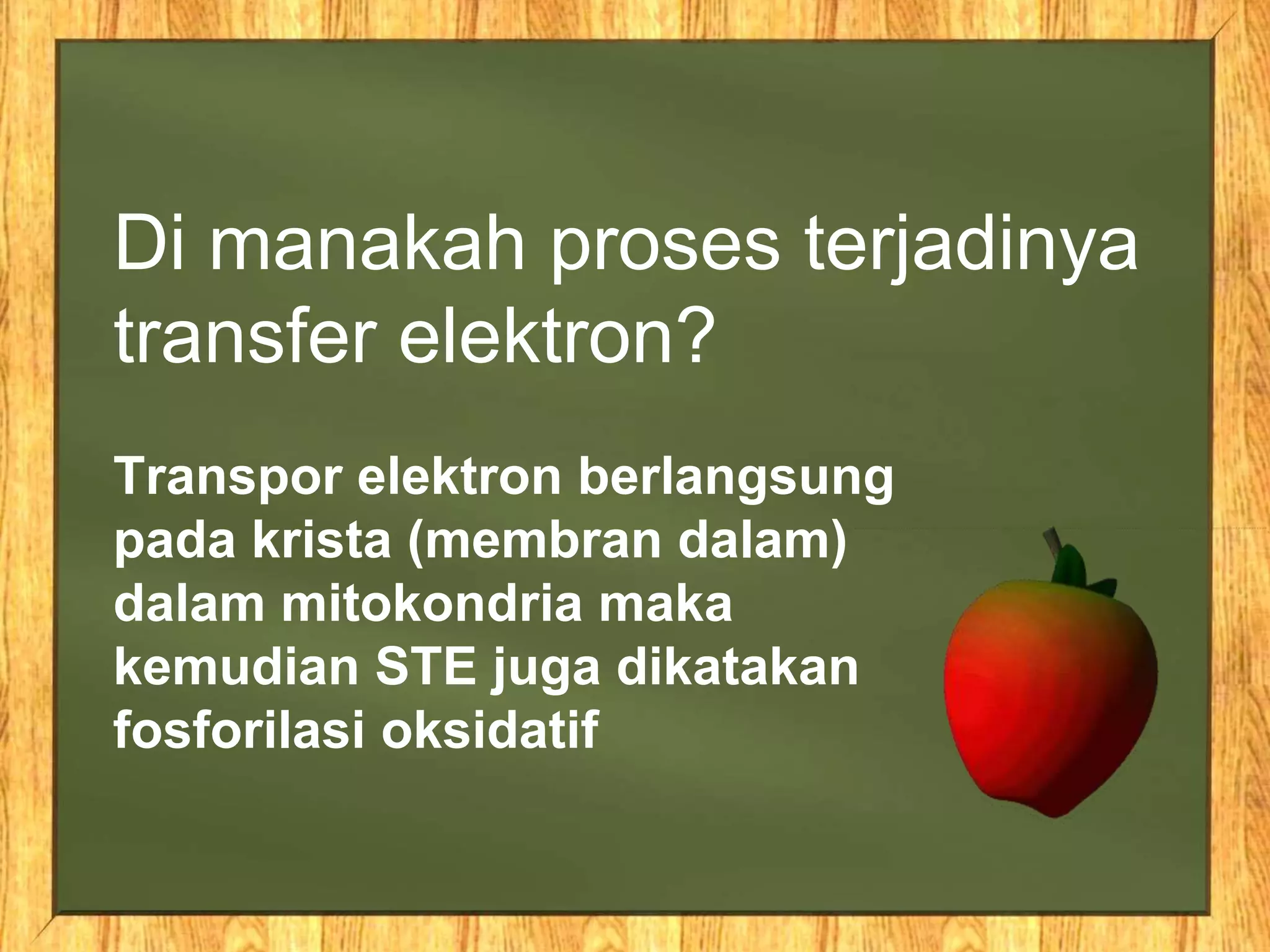 Biologi Transpor Elektron kelas XII | PPTX