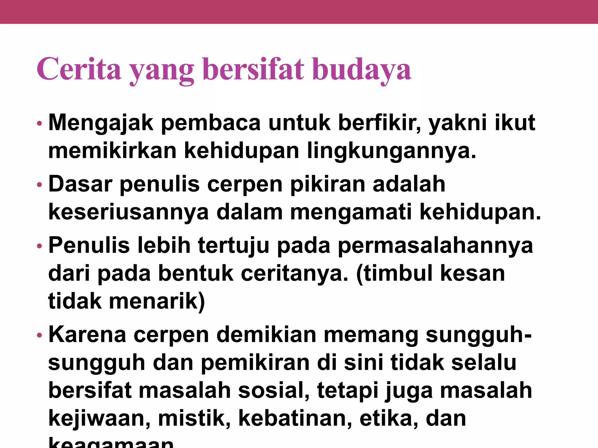 Bentuk dan Isi Cerpen (Jacob) | PPTX