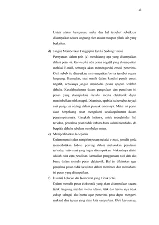 Komunikasi Internal Melalui E-mail dan Memo | PDF