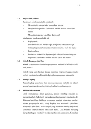 Komunikasi Internal Melalui E-mail dan Memo | PDF