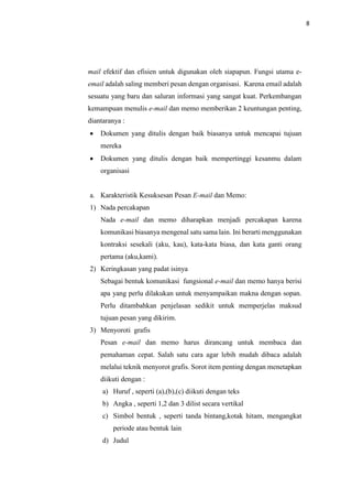 Komunikasi Internal Melalui E-mail dan Memo | PDF