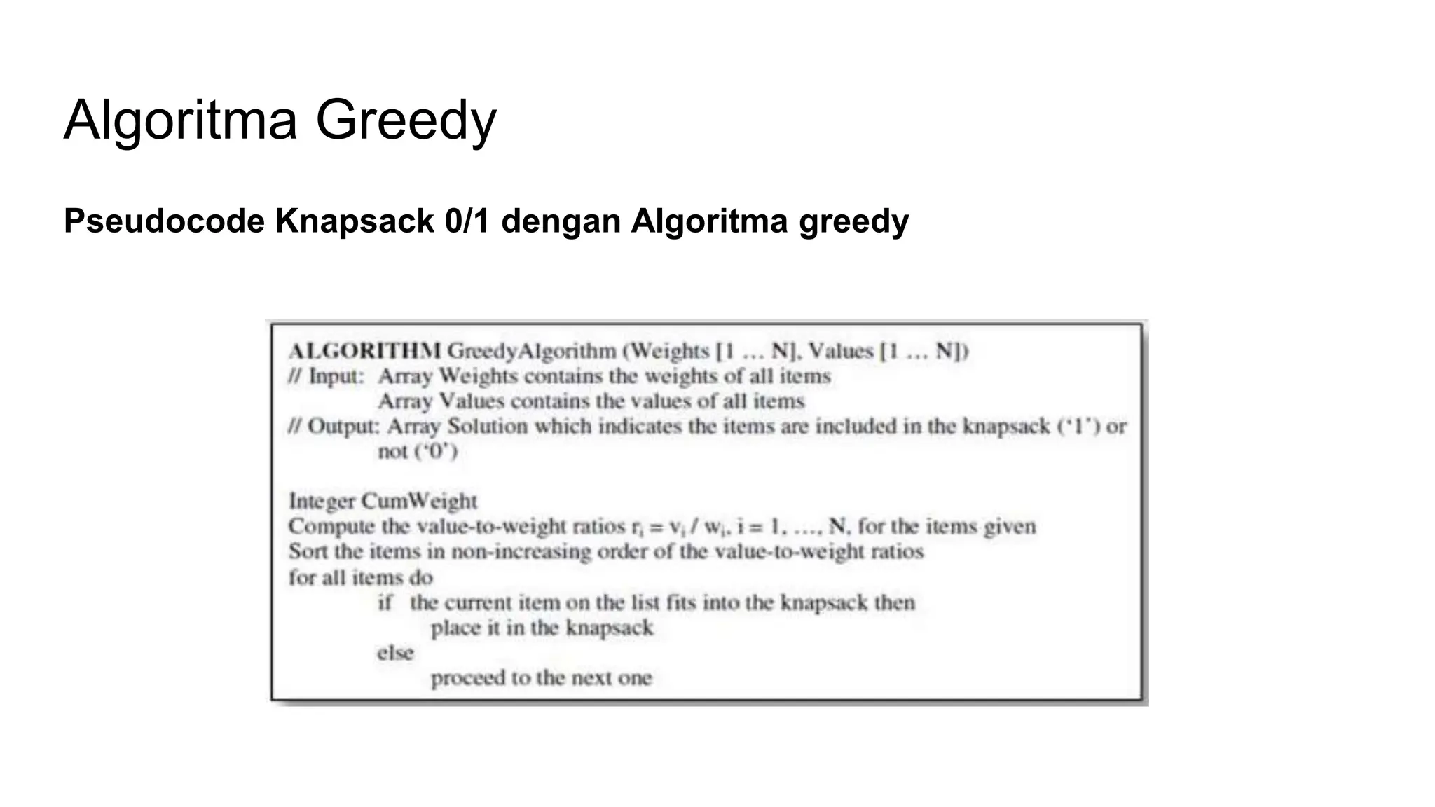Knapsack Problem : Greedy vs Dynamic Programming | PPT Knapsack Problem : Greedy vs Dynamic Programming | PPT