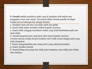 Fikih - Talaq, Khuluk, Fasakh, Iddah dan Rujuk | PPTX