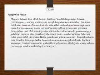 Fikih - Talaq, Khuluk, Fasakh, Iddah dan Rujuk | PPTX