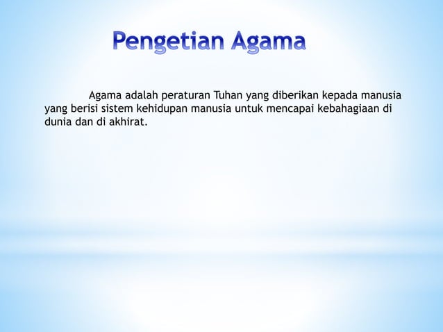 pengertian dan agama yg paling cocok untuk manusia | PPT
