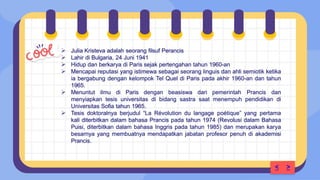 Teori semiotik Julia Kristeva | PPTX