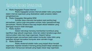 manajemen risiko operasional | PPT