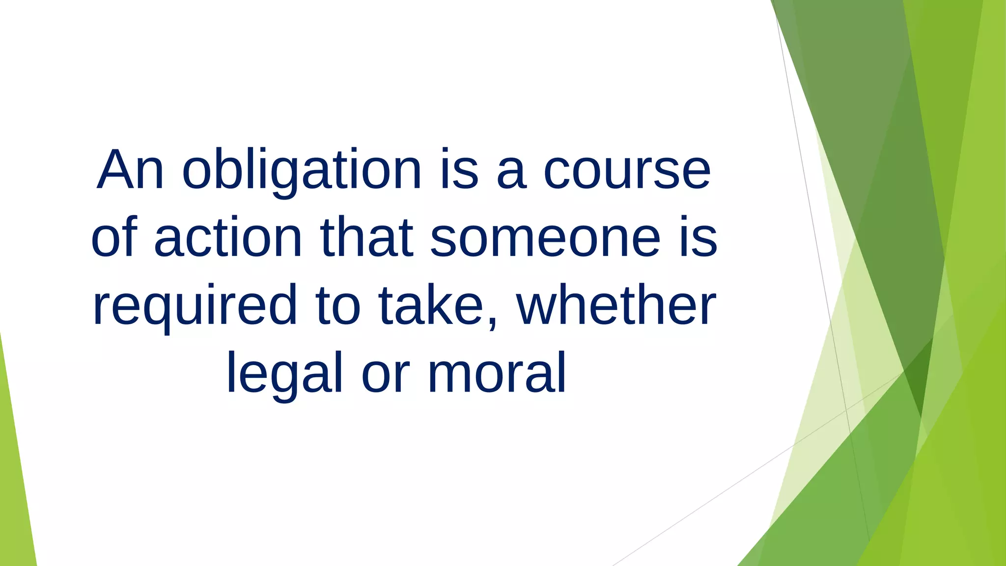 obligation | PPT