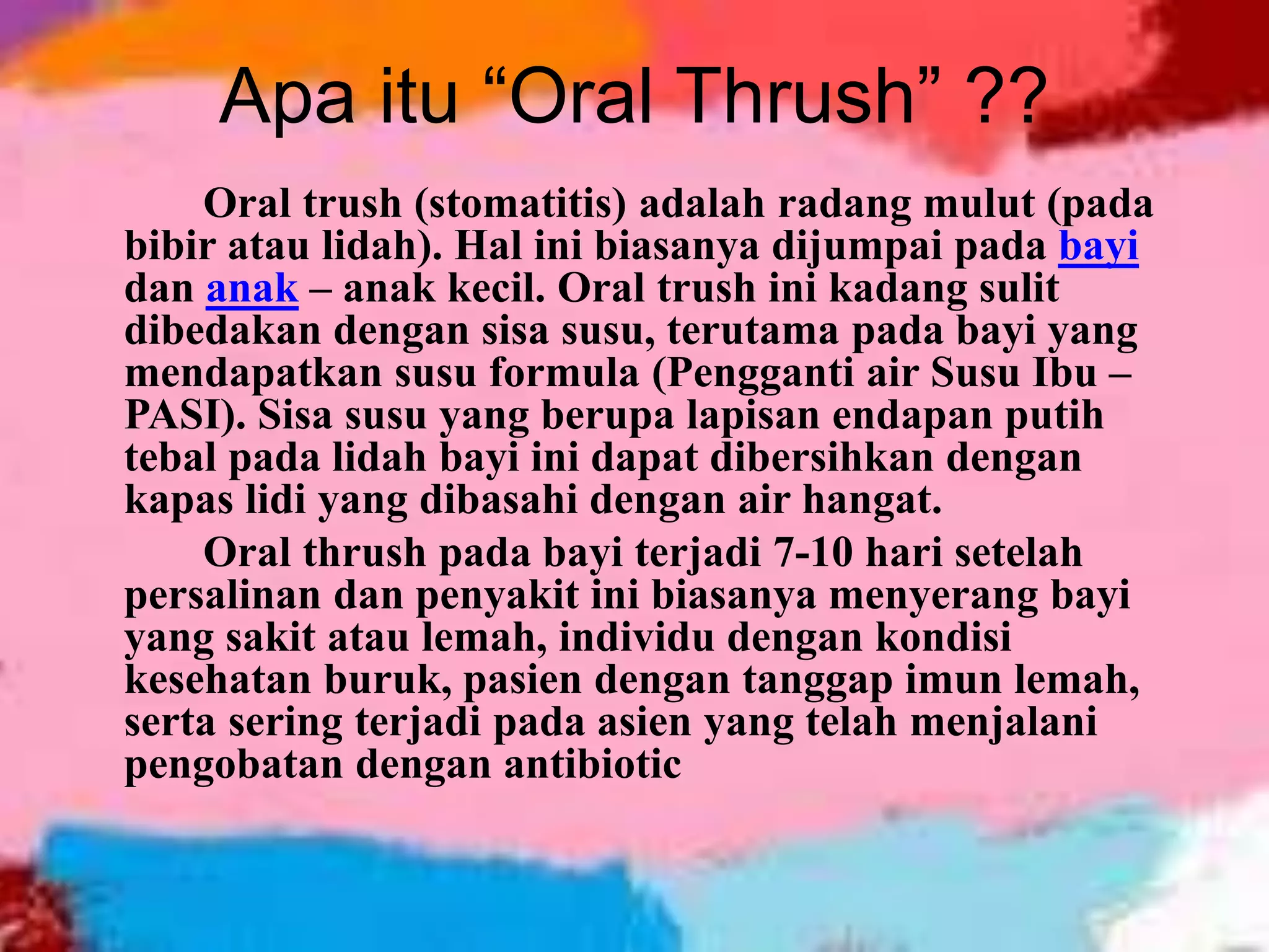 oral thrush | PPTX