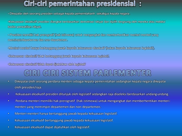 sistem pemerintahan | PPTX