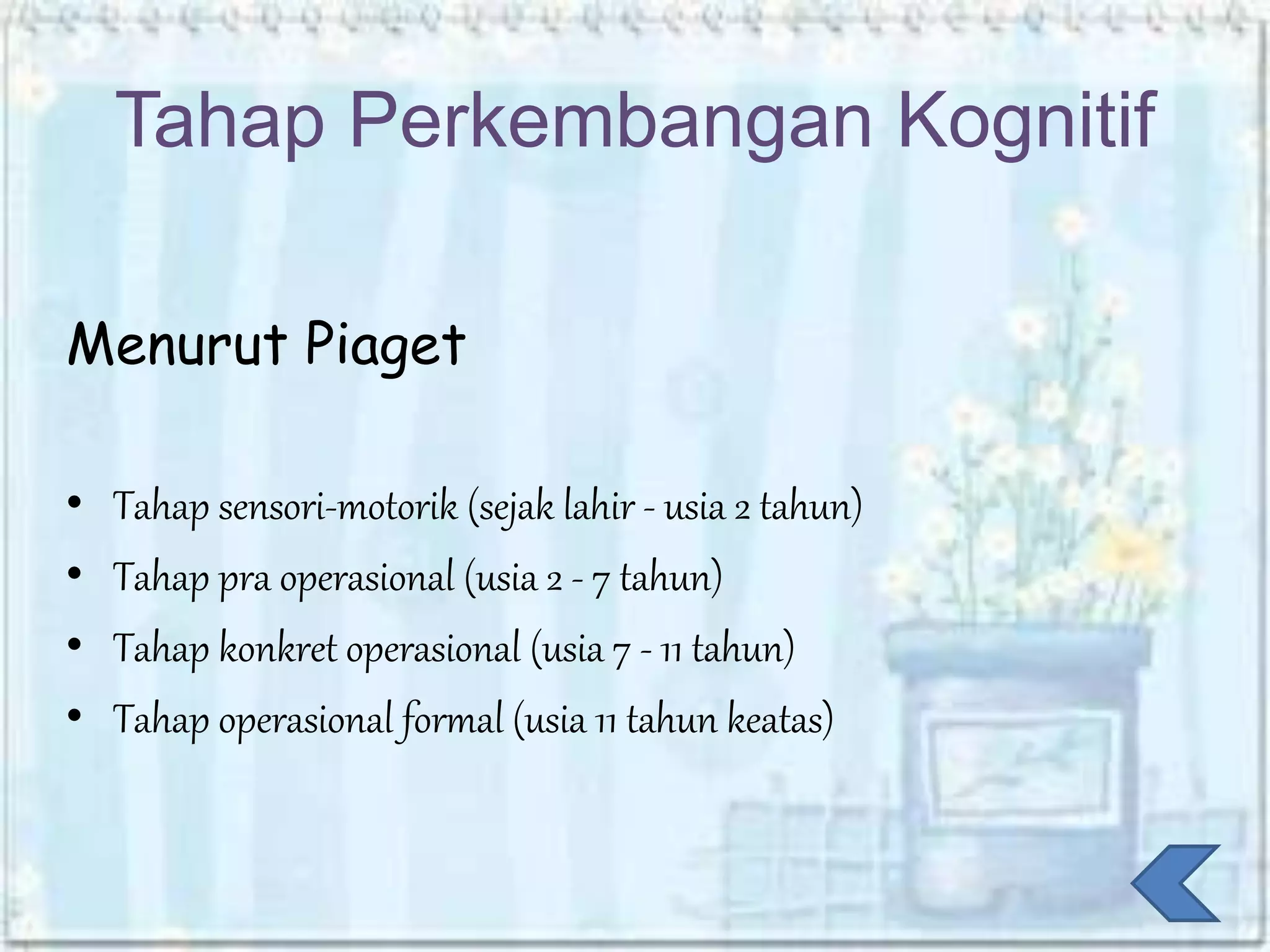 Kognitif "Psikologi Pendidikan" | PPTX