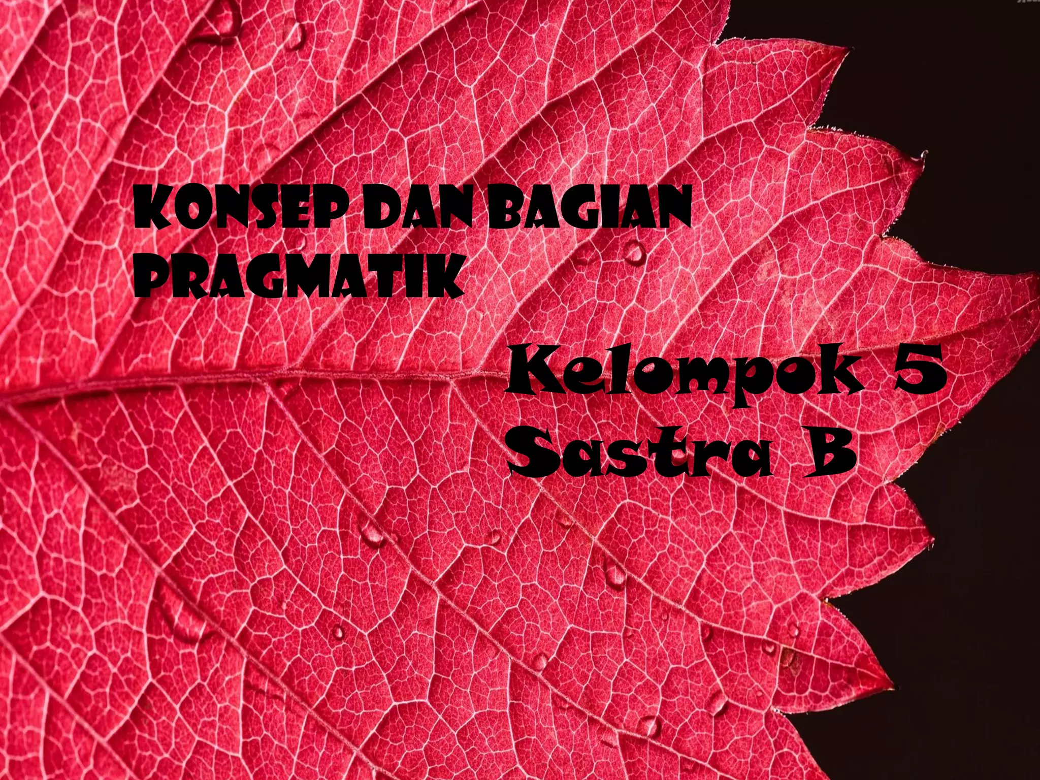 Konsep dan bagian pragmatik | PPT