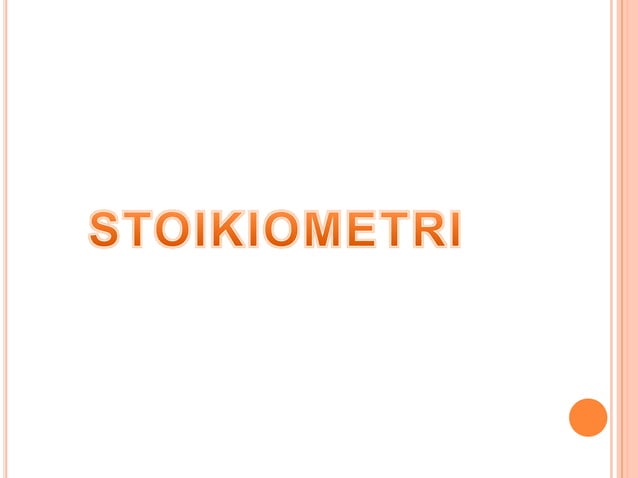 Stoikiometri | PPT