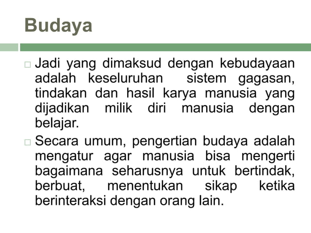 7 Unsur - Unsur Kebudayaan | PPTX