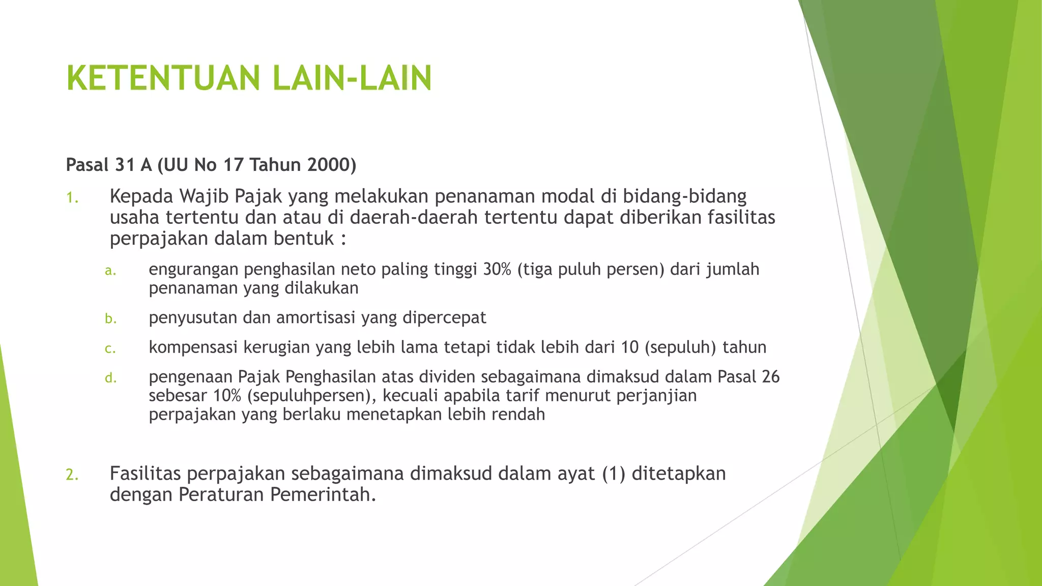 Ketentuan Lain dalam PPh | PPT