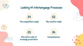 اكتساب المعلومات والخبرات في استخدام اللغة The competition model Alternative modes of knowledge ...
