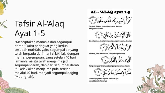 Makna surat Al 'Alaq ayat 1 sampai 5 kelompok 6.pptx