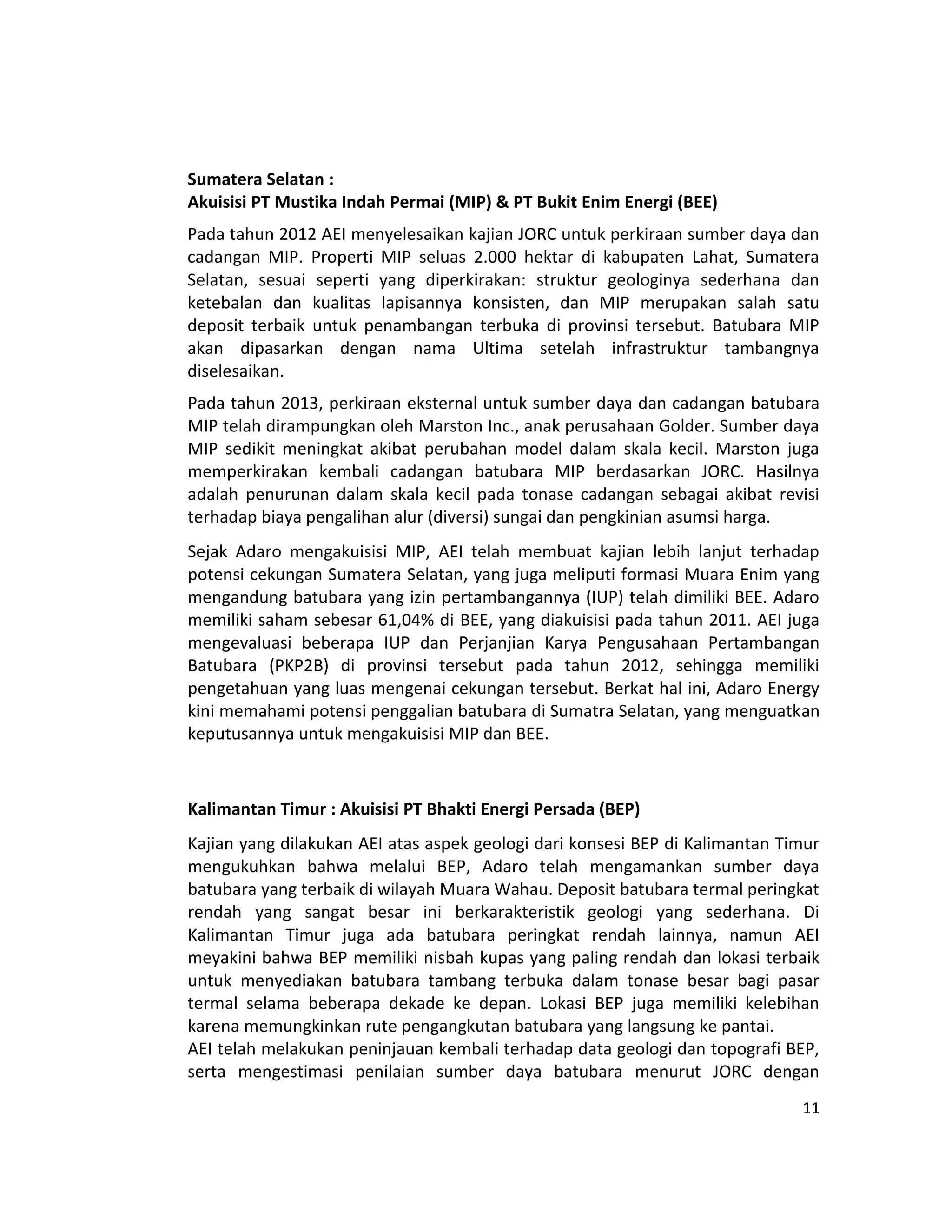 Paper analisis laporan keuangan - PT Adaro Energy Tbk | PDF