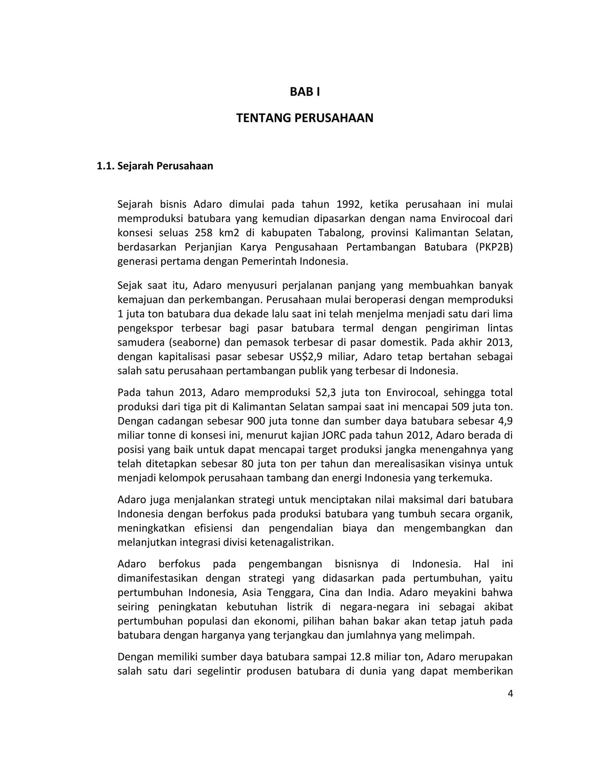 Paper analisis laporan keuangan - PT Adaro Energy Tbk | PDF