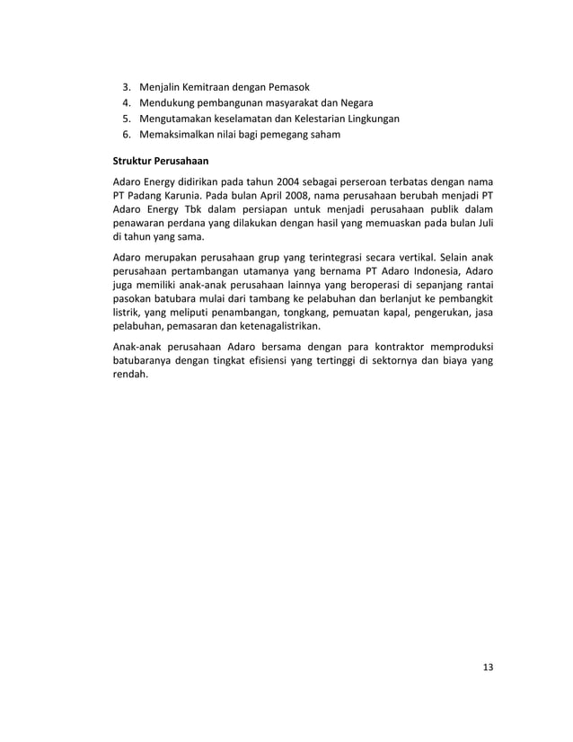 Paper analisis laporan keuangan - PT Adaro Energy Tbk | PDF
