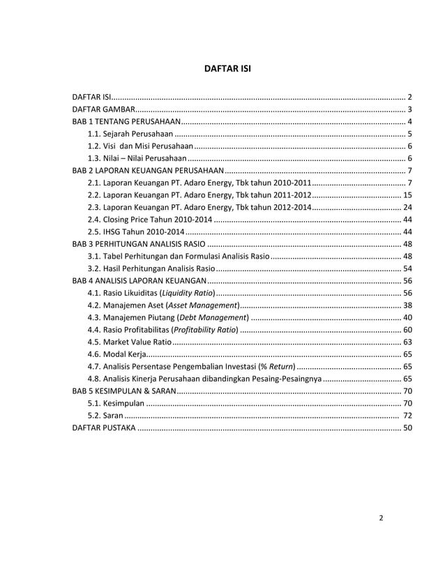 Paper analisis laporan keuangan - PT Adaro Energy Tbk | PDF