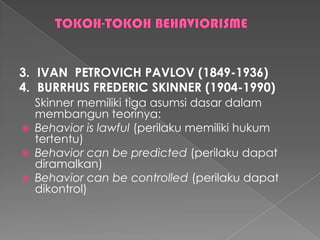 Teori Behaviorisme (Psikologi Perkembangan) | PPT