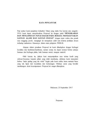 PENGOLAHAN DAN PENGAWETAN PANAS BASAH PADA BURASA MENGGUNAKAN SANTAN ...