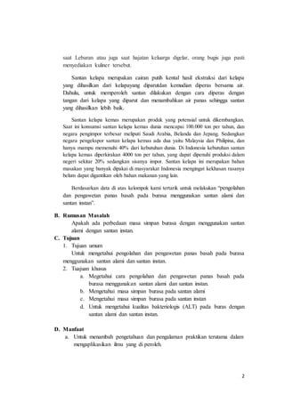 PENGOLAHAN DAN PENGAWETAN PANAS BASAH PADA BURASA MENGGUNAKAN SANTAN ...