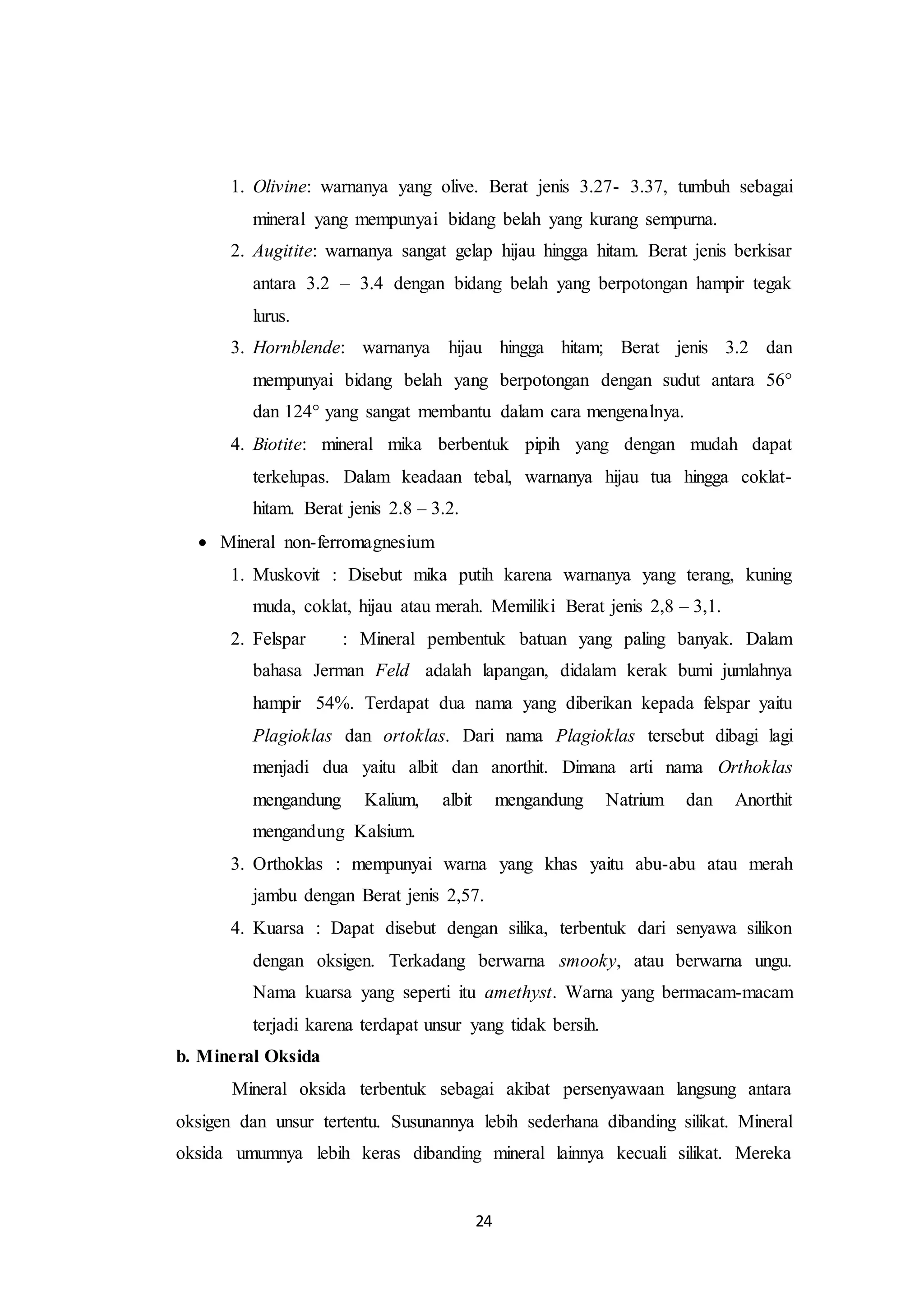 Kelompok 6(makalah batuan dn mineral) | DOCX