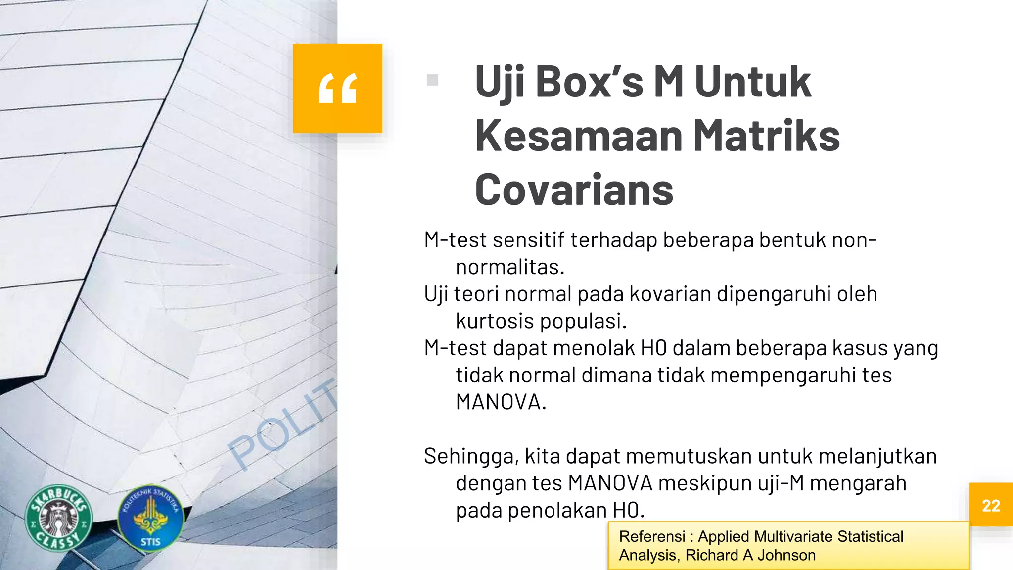 APG Pertemuan 7 : Manova (2) | PPTX