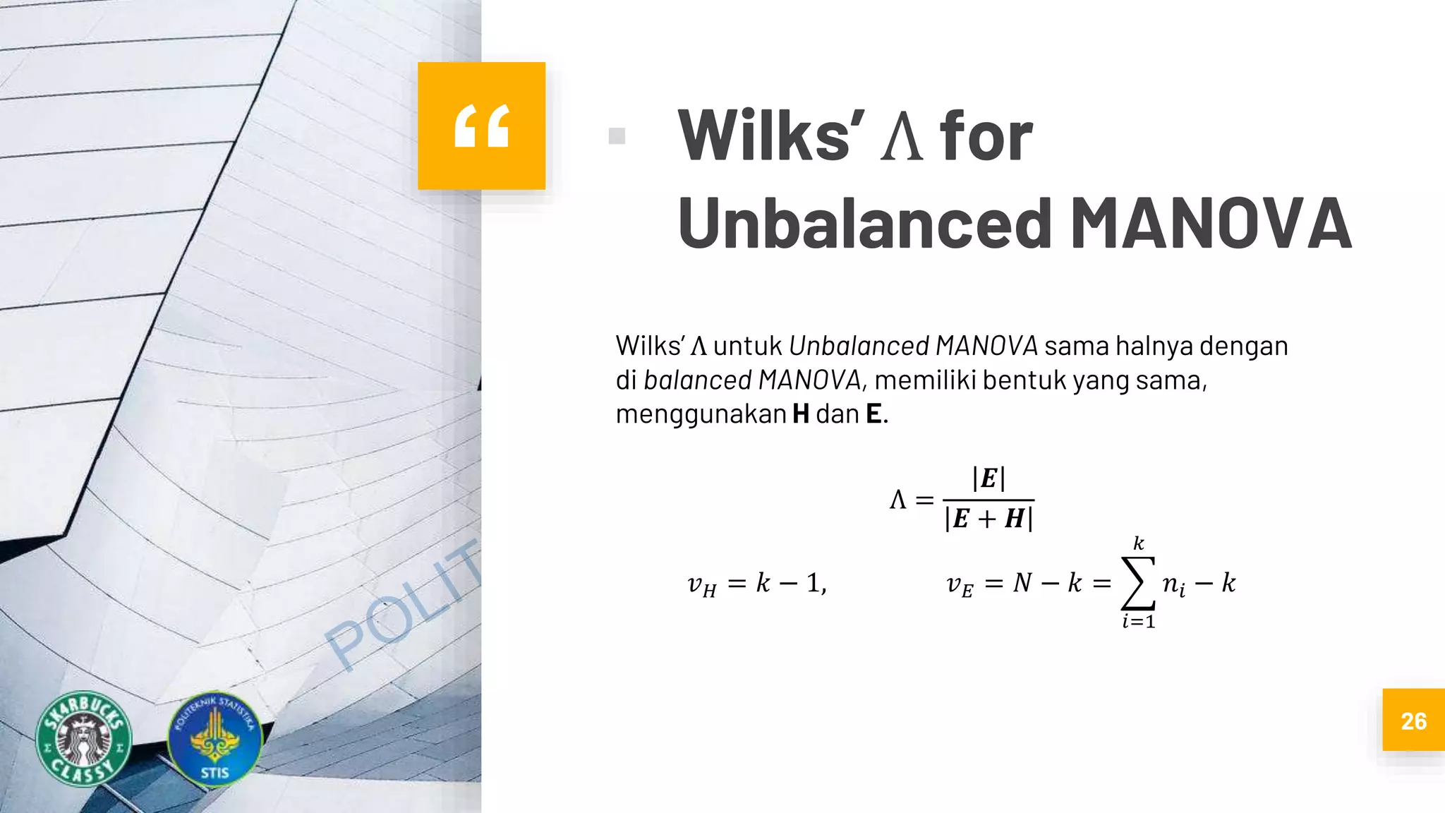 APG Pertemuan 7 : Manova (2) | PPTX