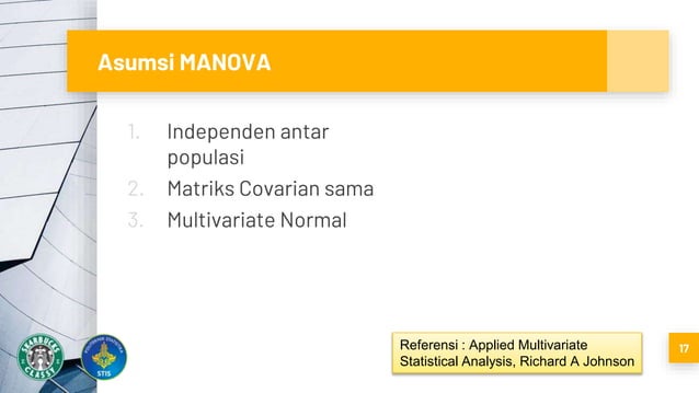 APG Pertemuan 7 : Manova (2) | PPTX