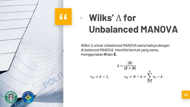 APG Pertemuan 7 : Manova (2) | PPTX