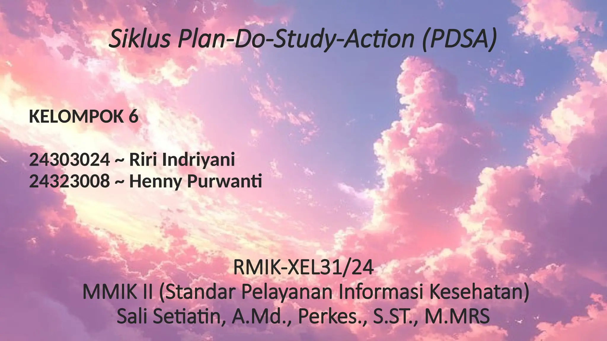 PDSA stands for Plan-Do-Study-Act. It is a simple cycle used to improve ...